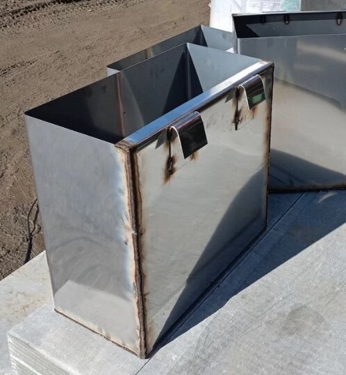 Бак для бани, нержавеющая сталь AISI 430, толщина 1.2 мм, подвесной, самоварный, 60 л.