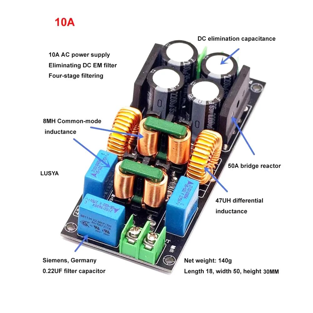DYKBmetered Фильтр питания AC EMI 4A 10A 20A