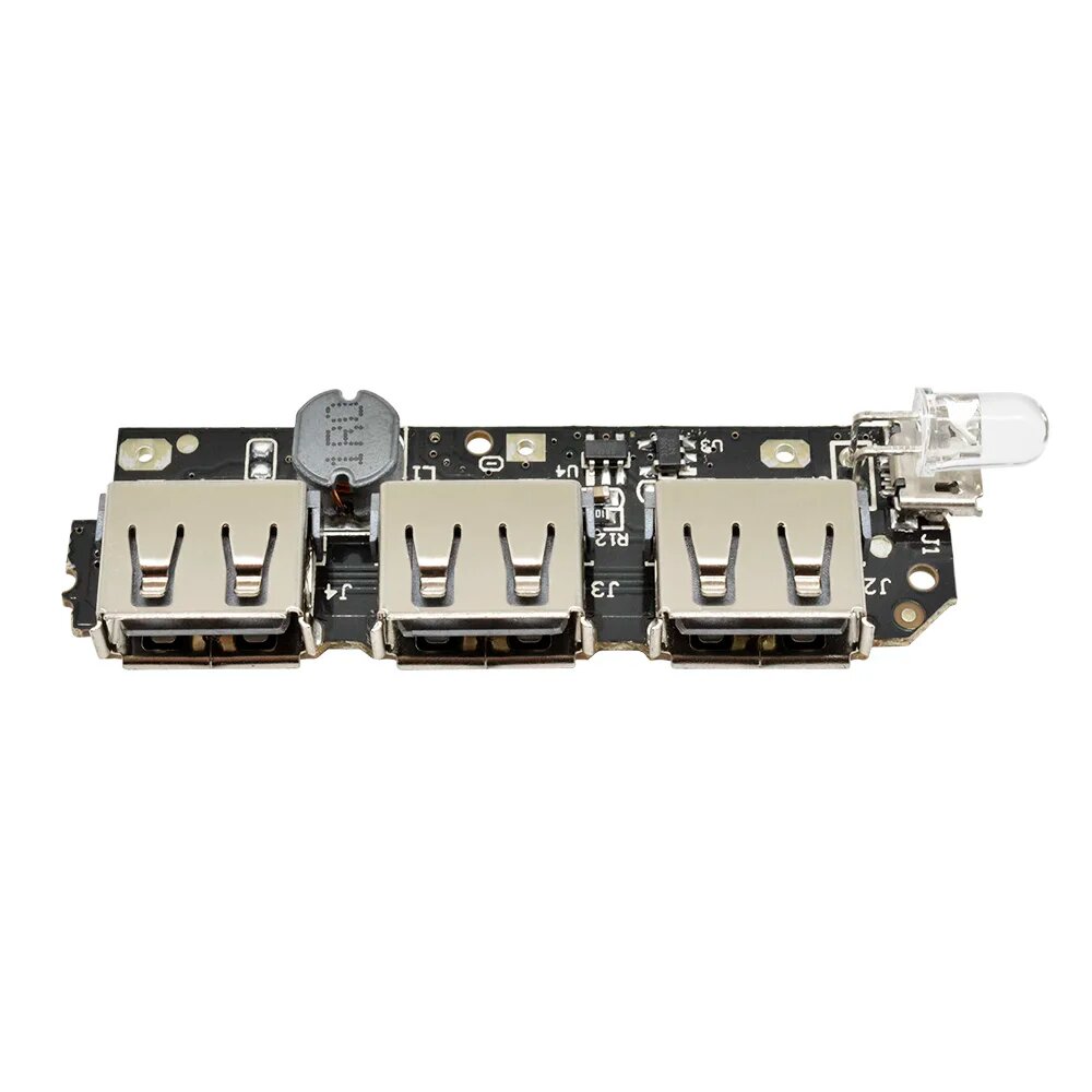 Черное зарядное устройство 3 USB