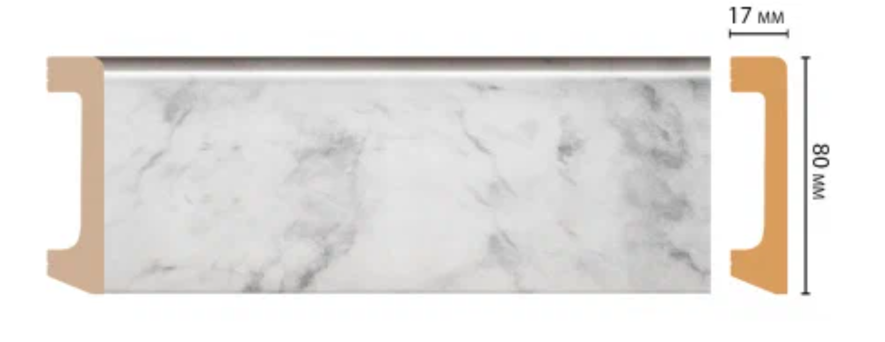 Плинтус Напольный Decomaster D235-79 ШК/20 В80хШ17Д2400 мм / Декомастер.