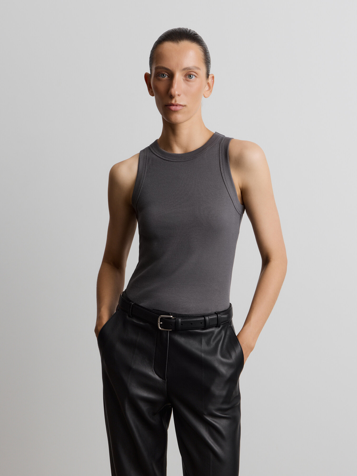 Майка в рубчик