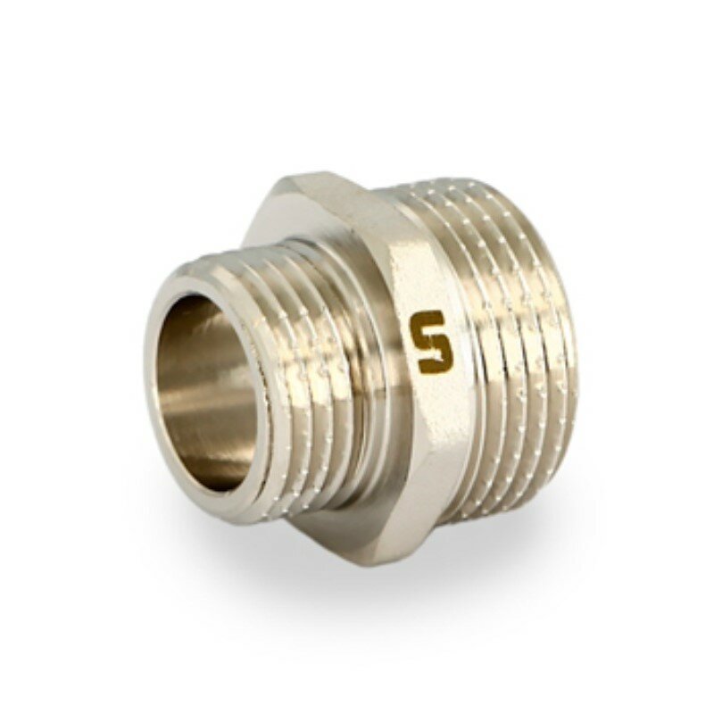 Ниппель редукционный 3/4" х 1/2" (НР) никель UNI-FITT OPTIMAL (600N3201)