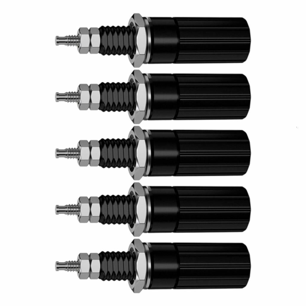 Клеммы с банановой розеткой 5 мм, разъемы аудиопанели, для приборов-черный