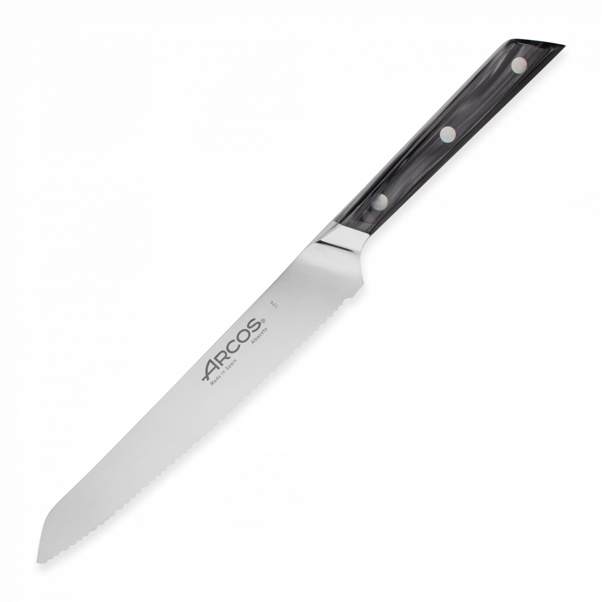 Нож ARCOS Eclipse, для хлеба, 20см, сталь NITRUM, твердость 56HRC, нескользящая рукоять