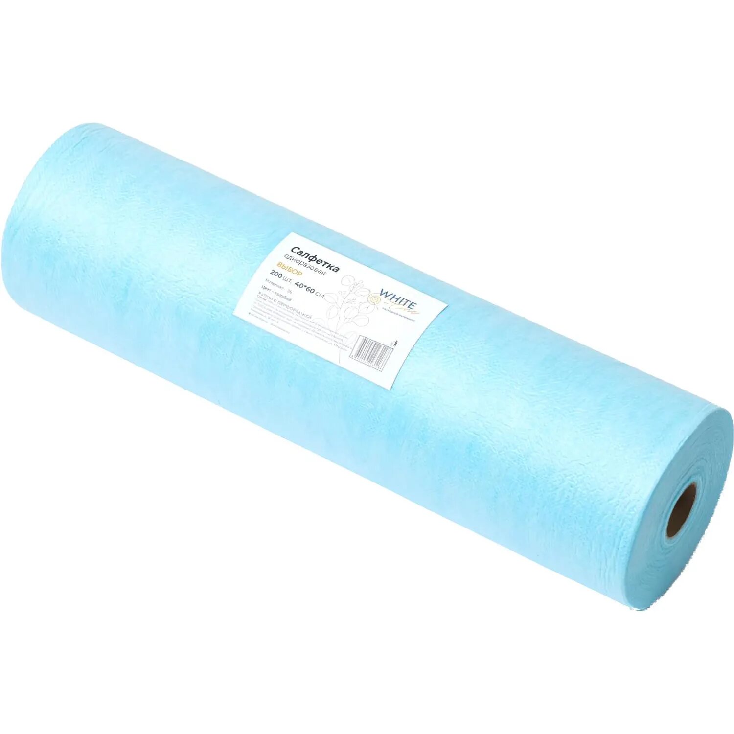 Салфетка в рулоне 40х60, голубой (200шт/упак), SS Выбор, 11068