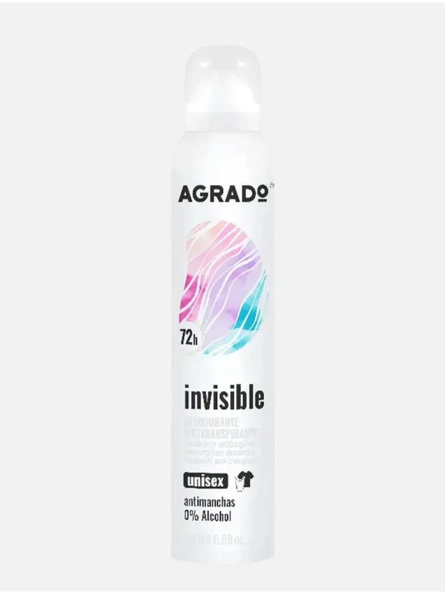 Аэрозольный дезодорант-антиперспирант для тела AGRADO invisible