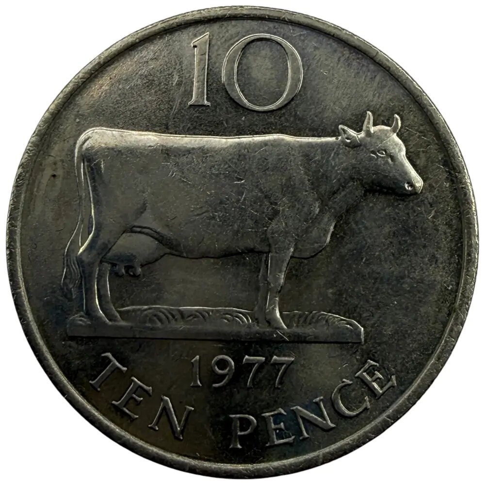 Гернси 10 пенсов 1977 г.