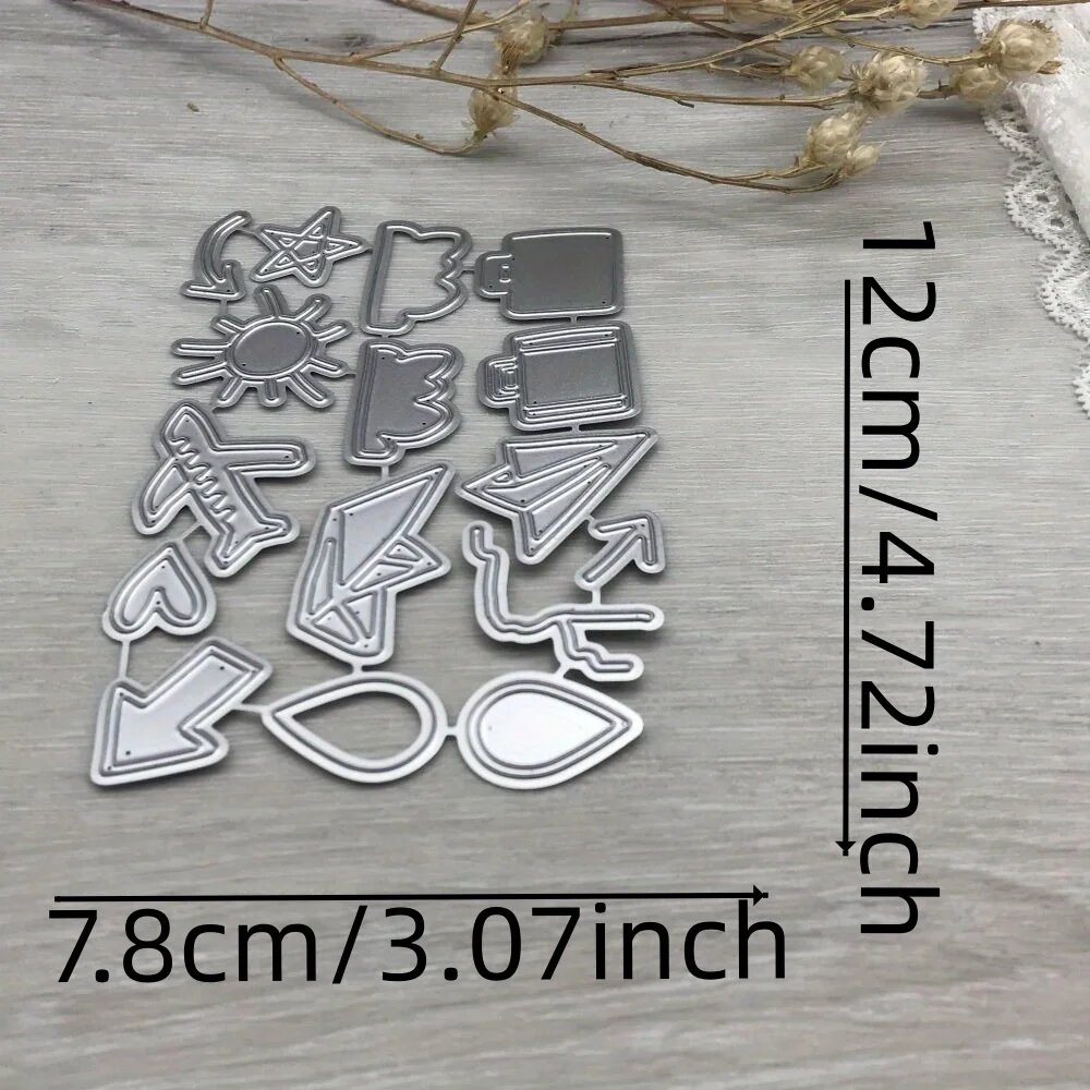 1 шт, металлические штампы, форма для резки, мультяшные украшения, скрапбукинг, лезвие для рукоделия, трафареты, штампы