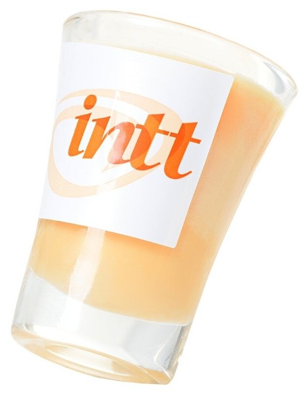 Массажная свеча для поцелуев INTT Peach с ароматом персика (30 мл)