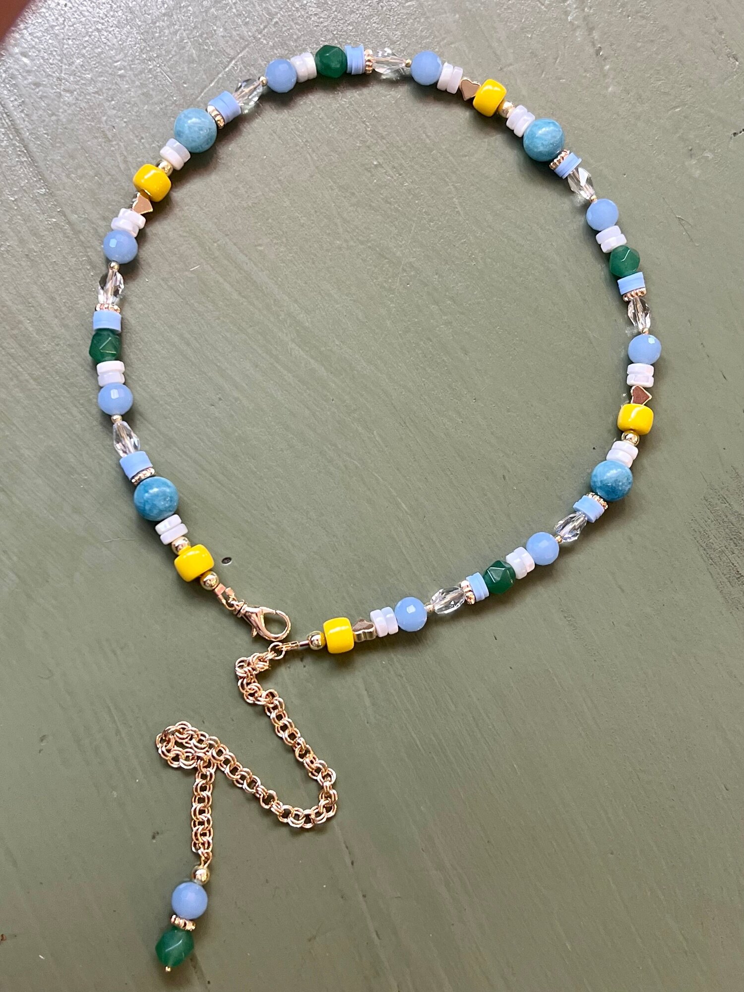 Колье, малахит