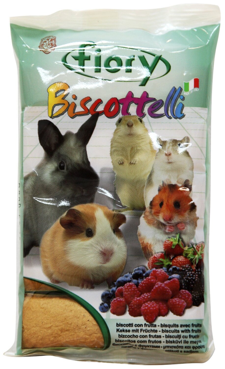 Бисквиты Fiory Biscottelli для грызунов, с ягодами 35 грамм (2штуки)