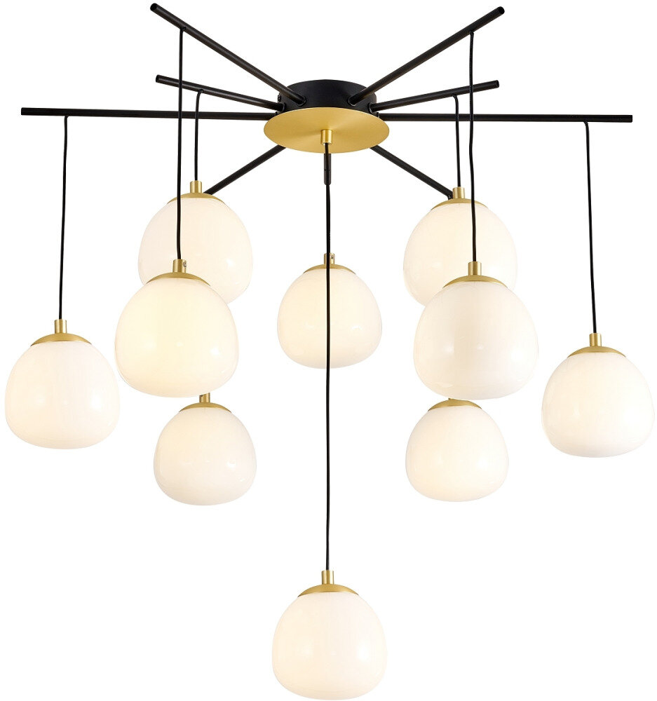 Люстра Подвесная Favourite Paramount 3047-10P Золото, Черный / Фаворит.