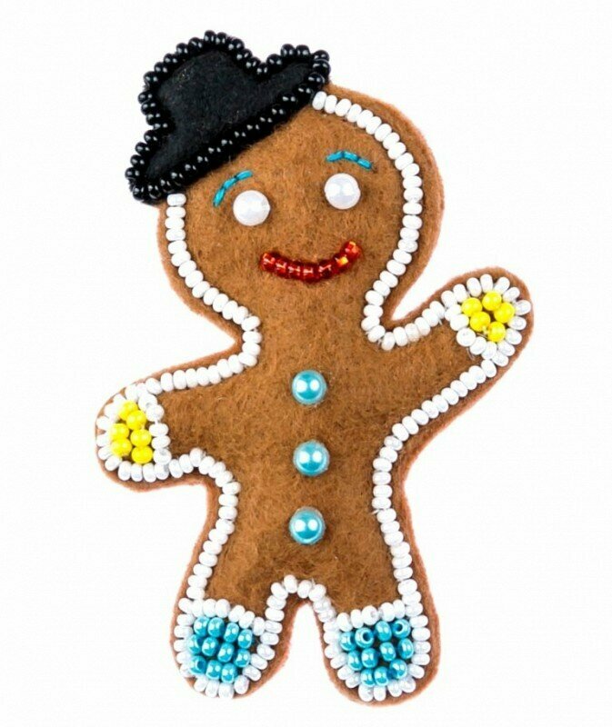 Набор для шитья Перловка #ПФСБ-1506 Брошка "Пряня", 5 х 7.5 см