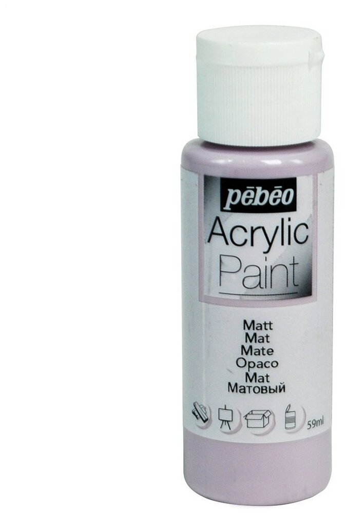 Краски акриловые PEBEO Acrylic Paint декоративная матовая 59 мл 097824 лаванда