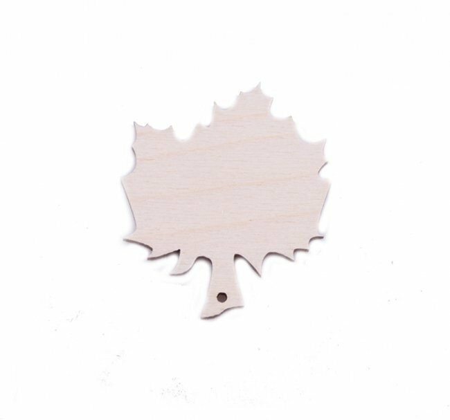 Деревянные заготовки / Декупаж, деревянная заготовка для творчества "Добрый мастер" "Доска "Кленовый лист" фанера 5*5,5см (5шт)