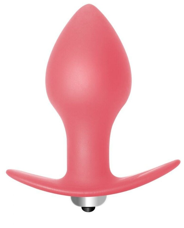 Lola games Анальная пробка с вибрацией First Time Bulb Anal Plug 10 см (5006), розовый