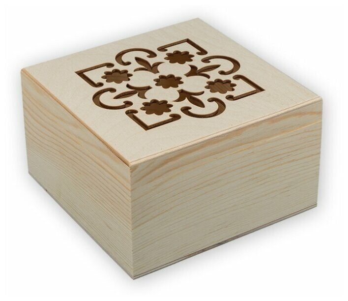 Заготовки и основыMr. Carving ВД-468 Шкатулка с резной крышкой сосна 16 x 16 x 9 см .