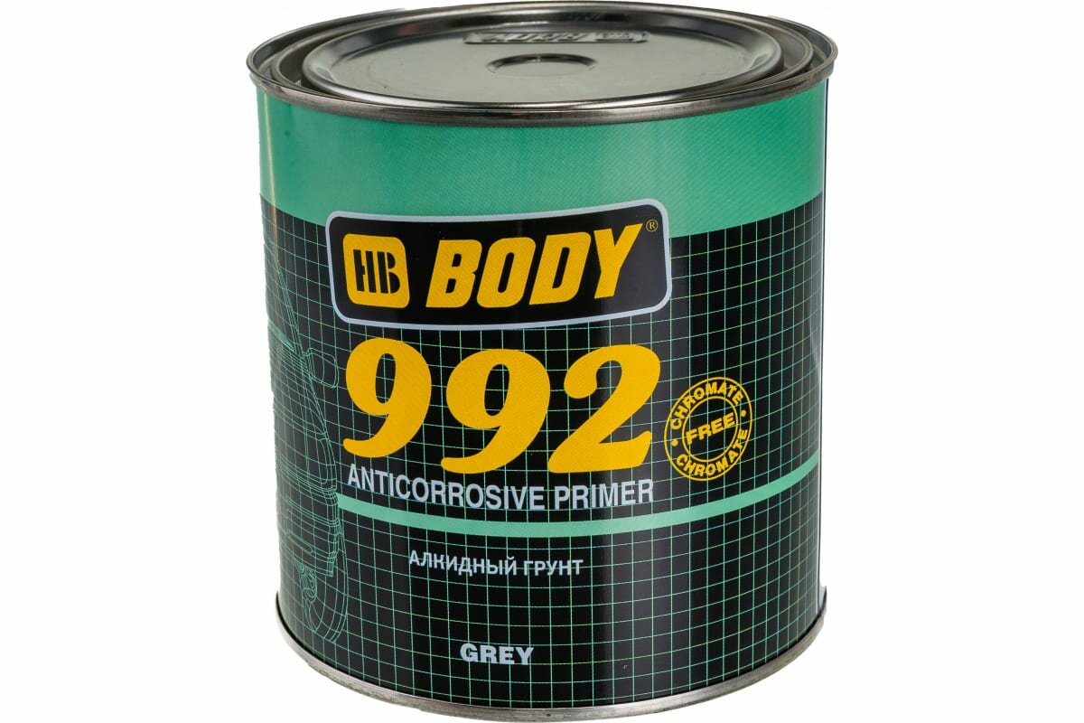 HB BODY 992 1K серый грунт 1 кг для подготовки поверхностей металла и кузова