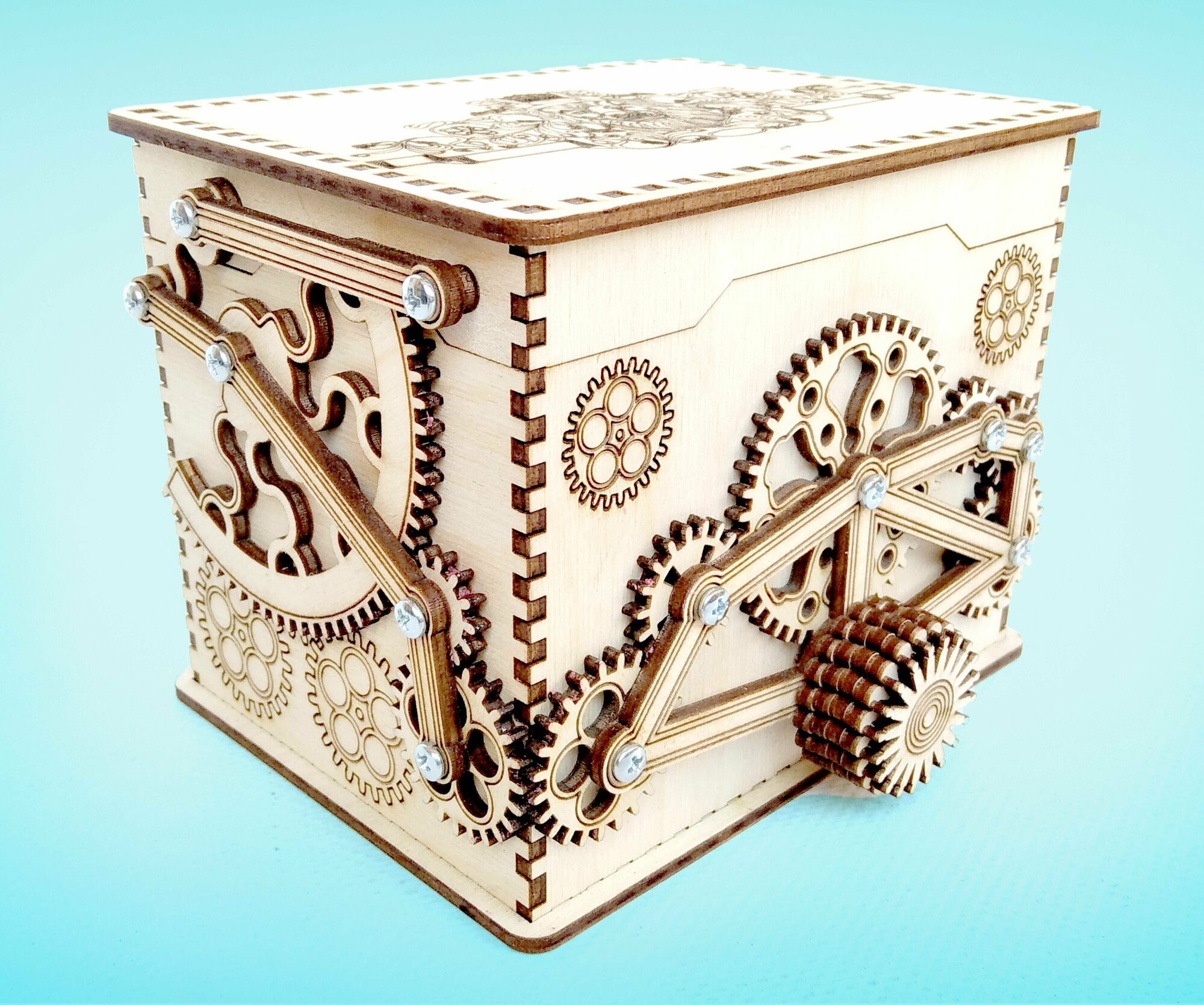 Шкатулка с механизмом 14,5х10,5х10,5см