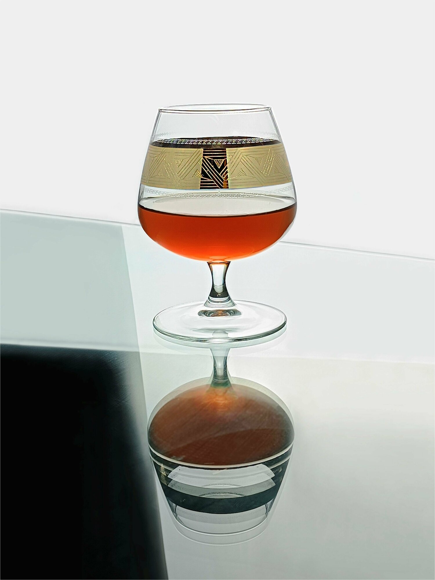 Подарочный набор бокалов / фужеров для коньяка / бренди с алмазной гравировкой PROMSIZ пирамида / 410 мл, 6 шт.