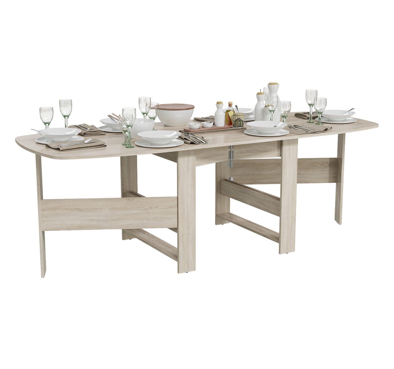 Стол книжка обеденный складной, в гостиную дуб сонома - ГК0171 Спасибо-Мебель