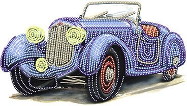 Матренин посад канва для вышивания бисером 28x34 см Ретро авто - ткань для бисера