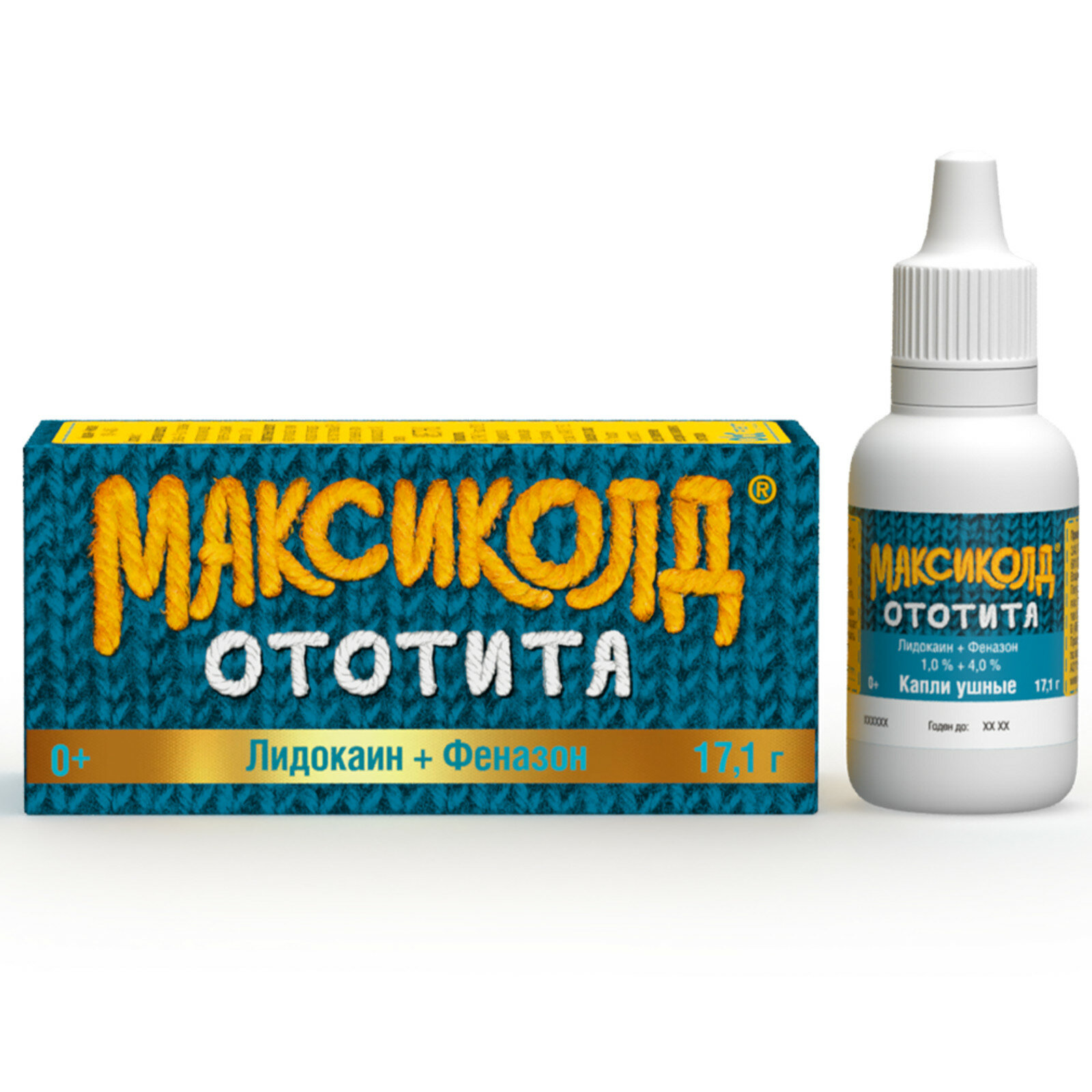 Максиколд Ототита, капли ушные 1%+4%, 15 мл