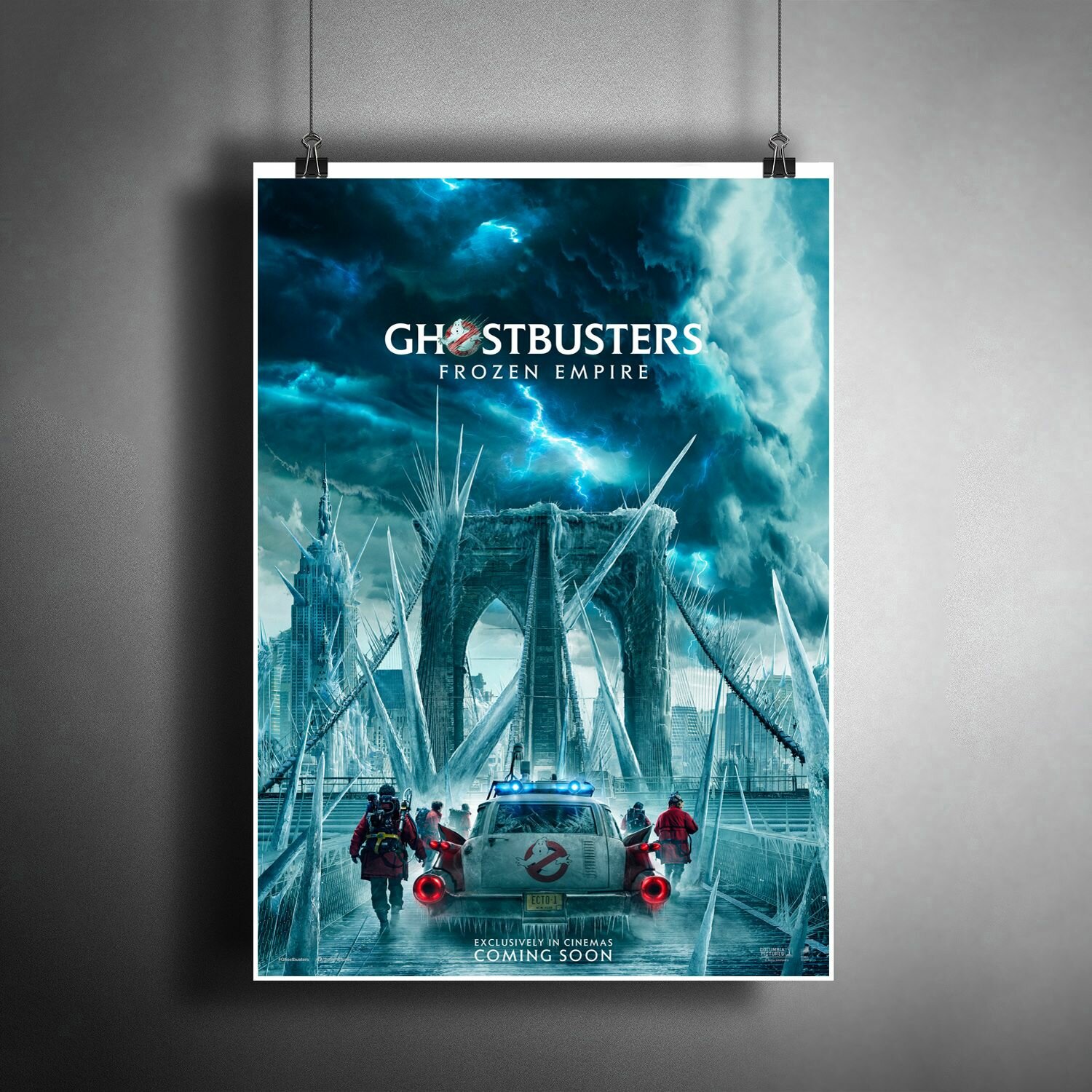 Постер плакат для интерьера "Фильм Охотники за привидениями: Леденящий ужас" / Декор дома, офиса, комнаты, квартиры, детской A3 (297 x 420 мм)