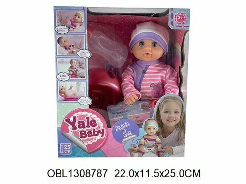 Пупс Yale Baby (25см, функциональный, с аксессуарами, в коробке, от 3 лет) YL1916O, (URUMQI OUBAOLOO