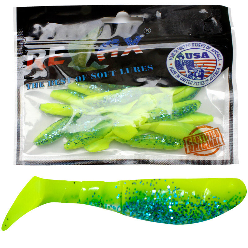 Мягкая силиконовая приманка риппер RELAX KOPYTO LAMINAT 3 (7,5cm) цвет L249 (Silk, Clear-sky Blue Glitter, Laminated) 1 уп. по 10 шт.