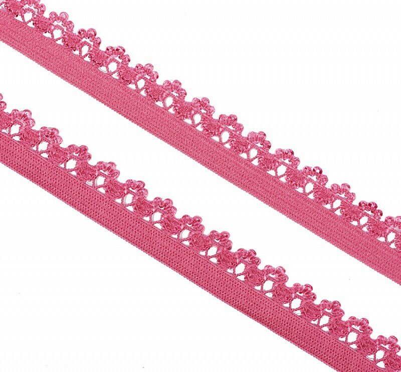 Резинка ажурная бельевая шир.12мм цв.256 грязно-розовый упак.10 м