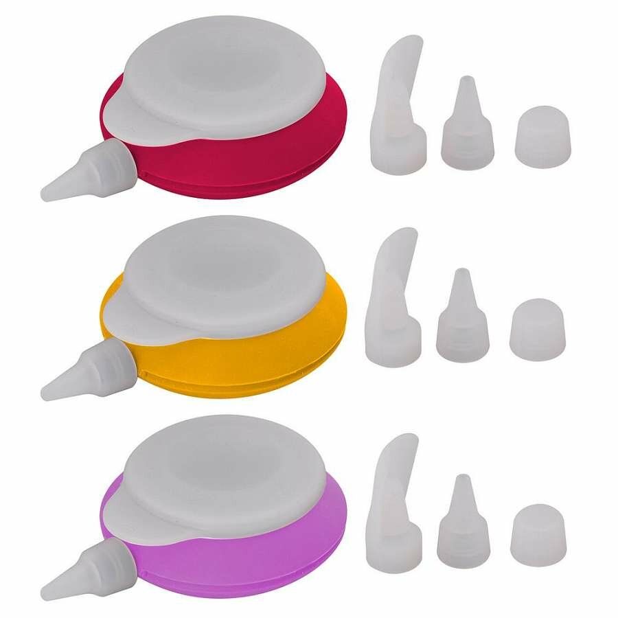 Декоратор для крема с 3 насадками "Кондитер" 100мл 3цв