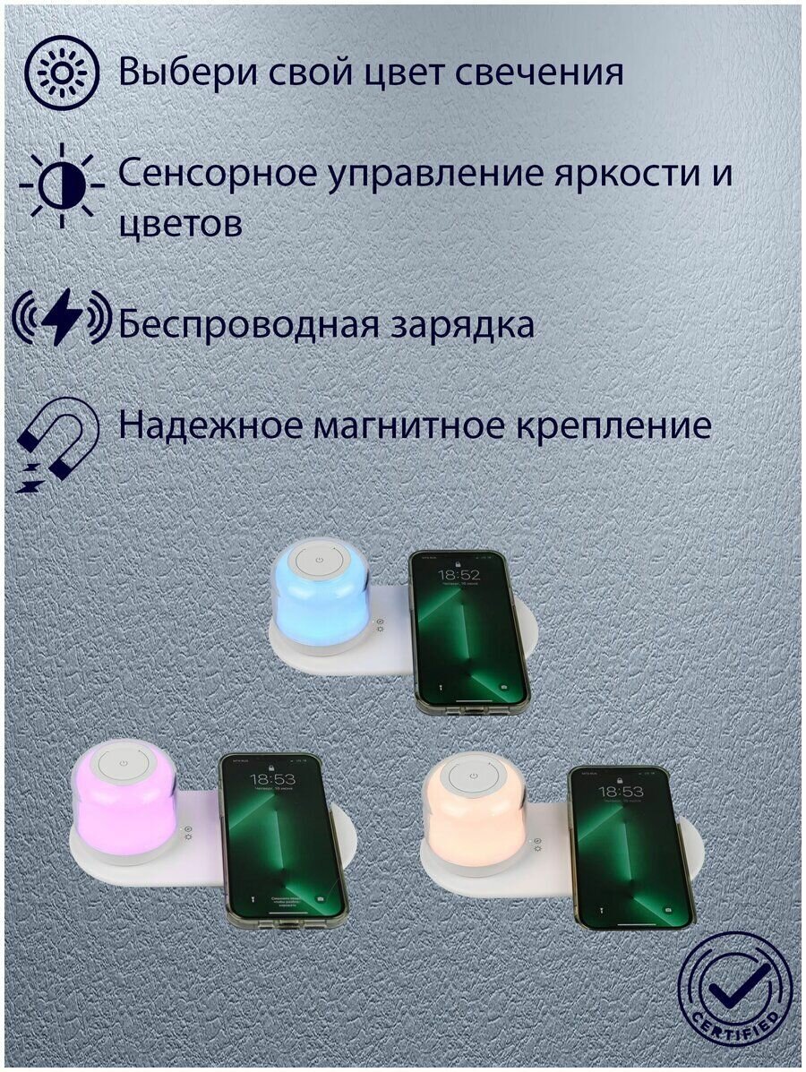 Зарядная станция для мобильных устройств и Led лампа