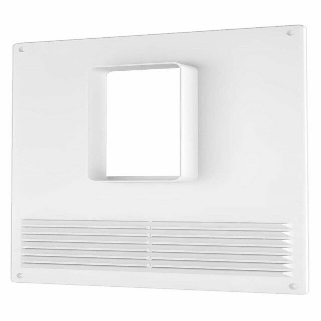 Накладка торцевая 250x180 мм с вертикальным фланцем 55x110 мм и решеткой для вентиляции