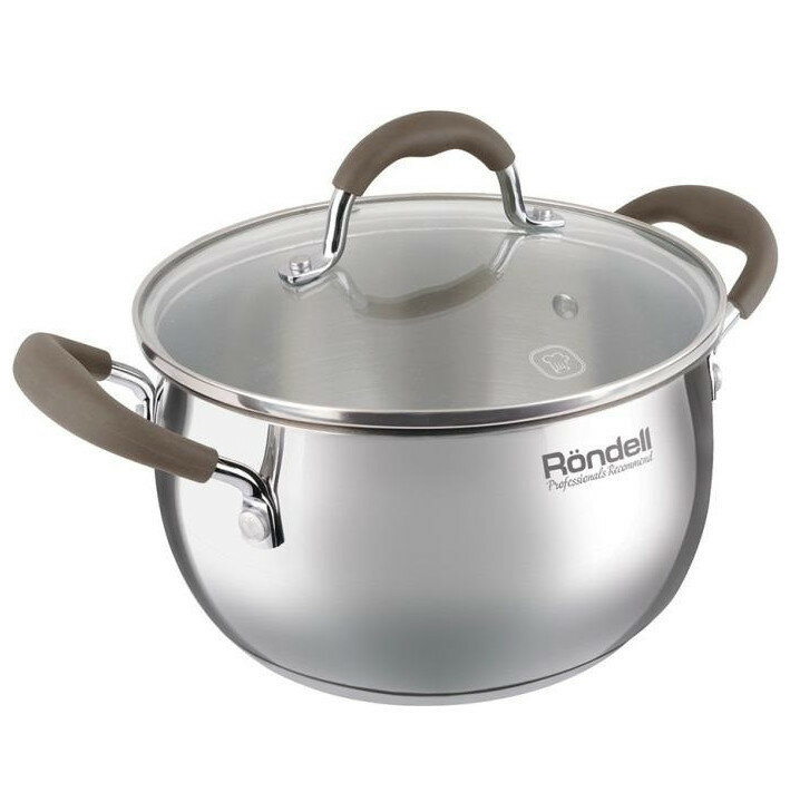 Кастрюля 20 см с крышкой 3,3 л Rondell "Konzept" / 281844