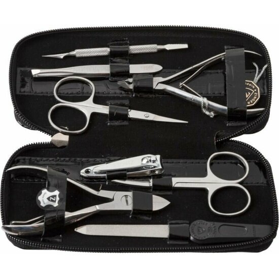 Маникюрный набор Zinger 8 предметов, прям. черный