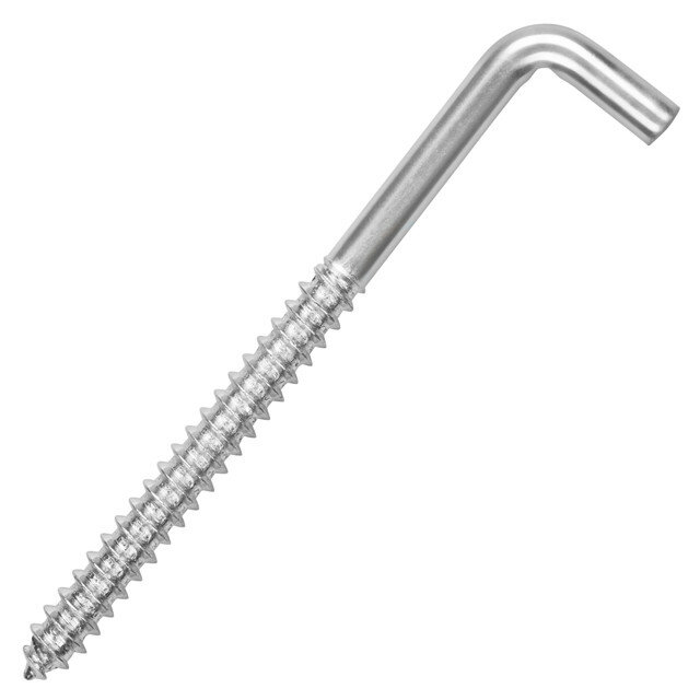 Шуруп-крюк L-образный 8,0х200 мм комплект 2 шт для крепления полок и подвесных систем