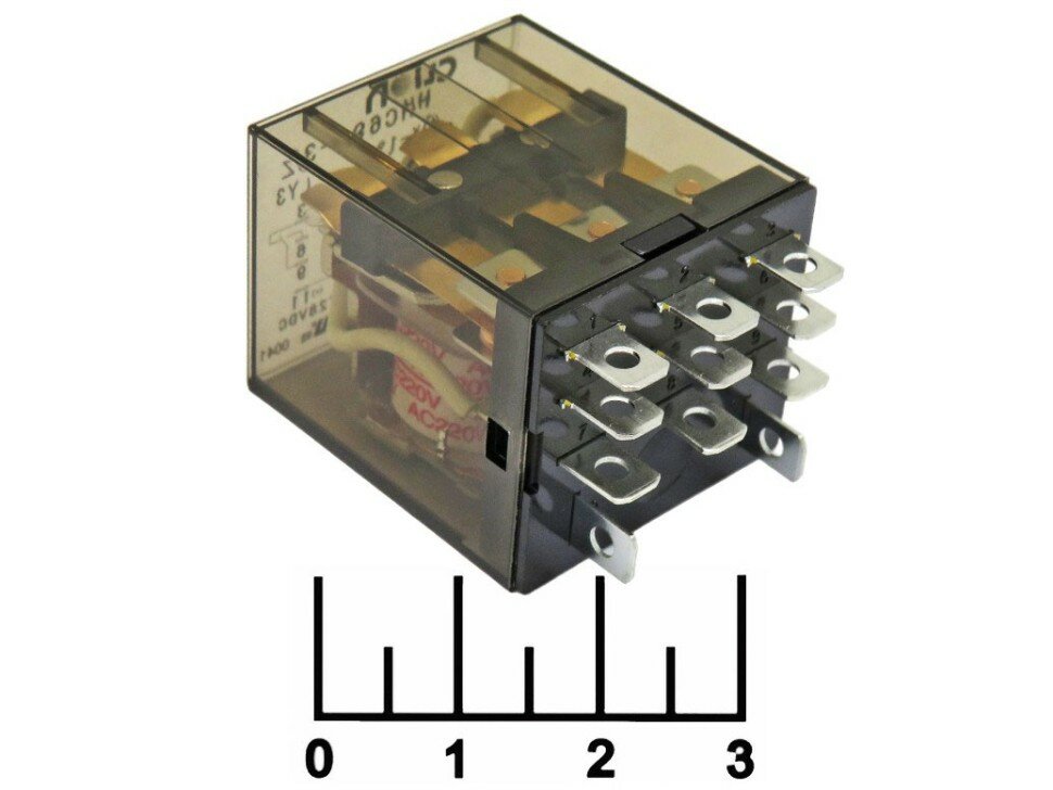 Реле ~220V 10A/240V HHC68A-3Z (JQX-13F/HH62P)