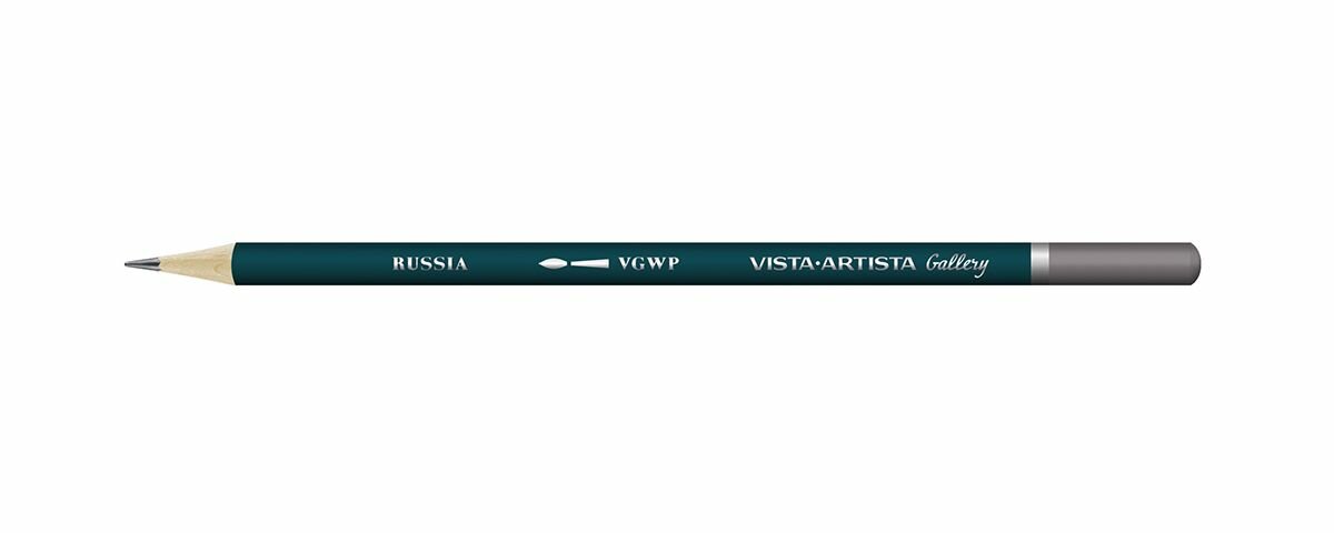 Карандаш акварельный художественный 6 шт."VISTA-ARTISTA" "Gallery" VGWP заточенный 811 Нейтрально серый (Neutral gray)
