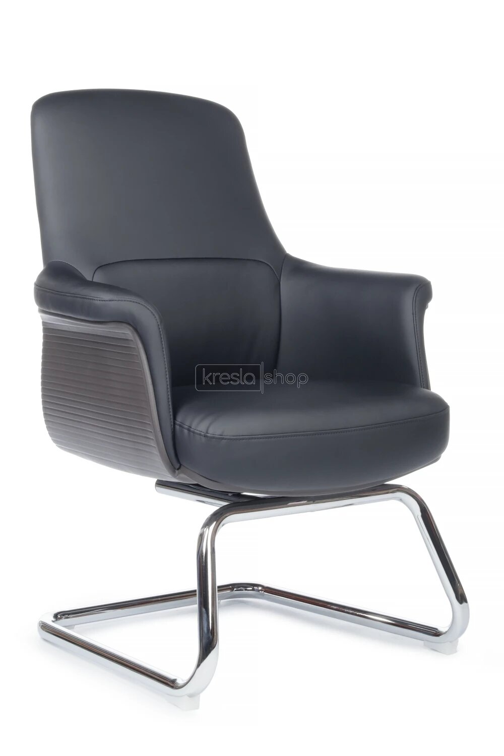 Конференц-кресло Riva Design Verdi SF поворотное D655 черная премиум экокожа