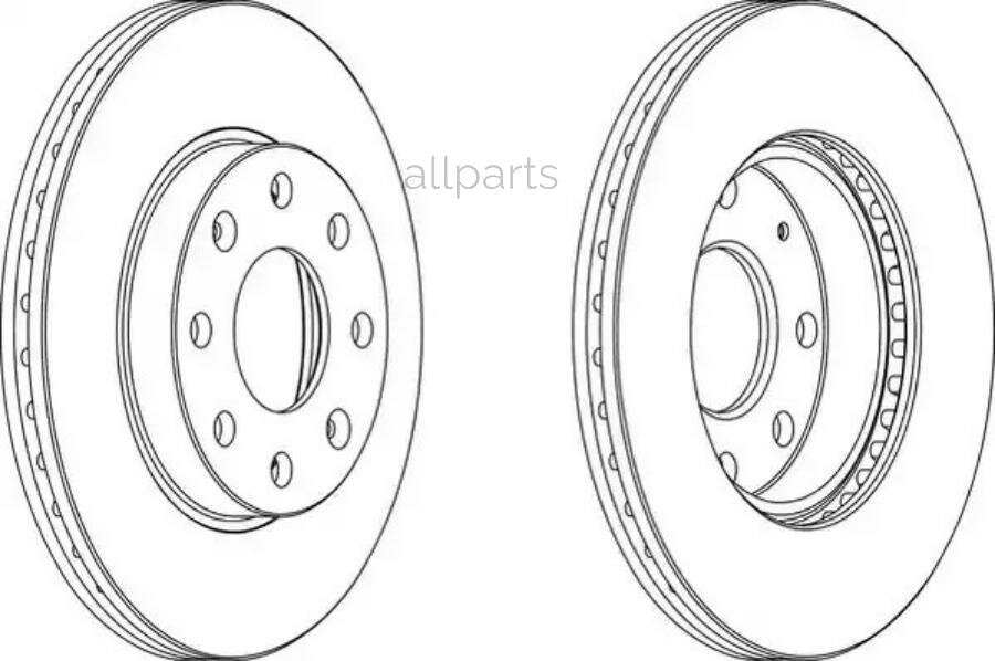 FERODO DDF1279 Ferodo DDF1279 Диск тормозной передний (комплект - 2 шт.)