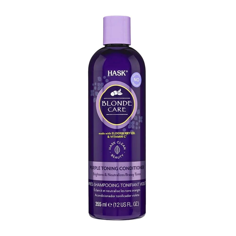 Оттеночный фиолетовый кондиционер для светлых волос HASK Blonde Care Purple Conditioner 355 мл