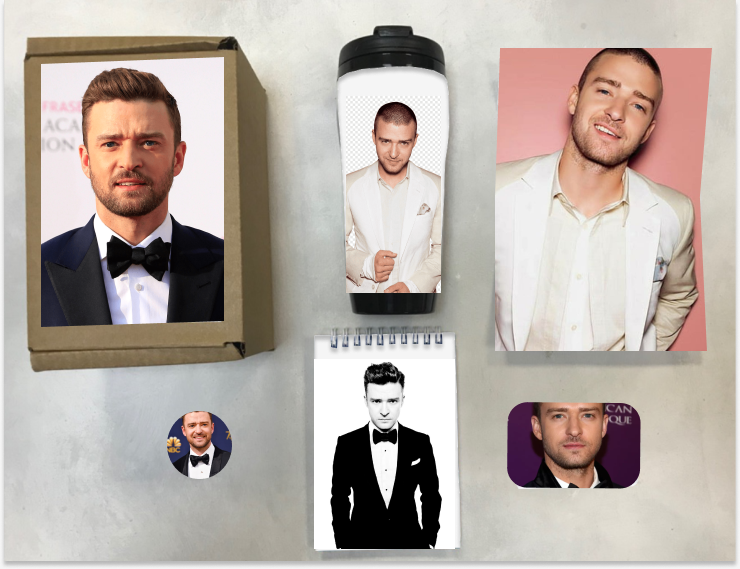 Бокс Джастин Тимберлейк, Justin Timberlake №7, товары с нашими рандомными картинками