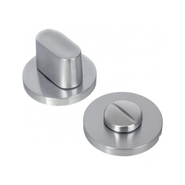 Дверная завёртка Colombo, d50, фиксатор WC, накладка-стопор, хром матовый SE19 BZG cromat