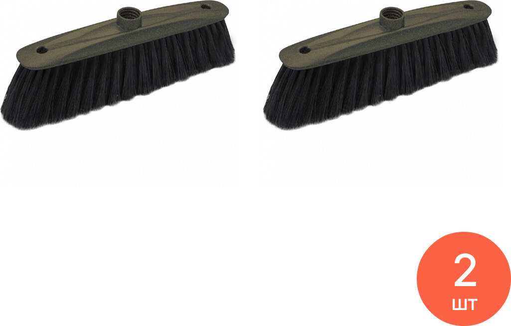Щетка Svip Глория Миди для пола полипропилен антрацит 250х100х55мм (комплект из 2 шт)
