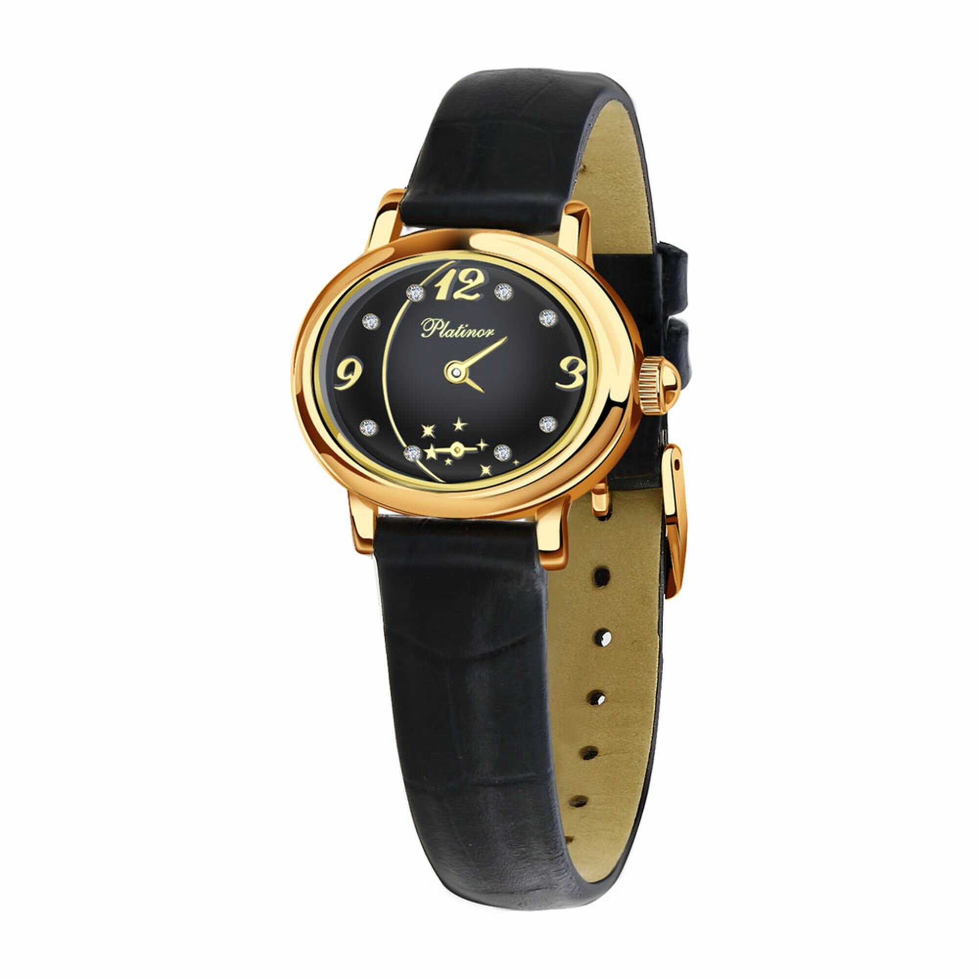 Наручные часы, золото, фианит