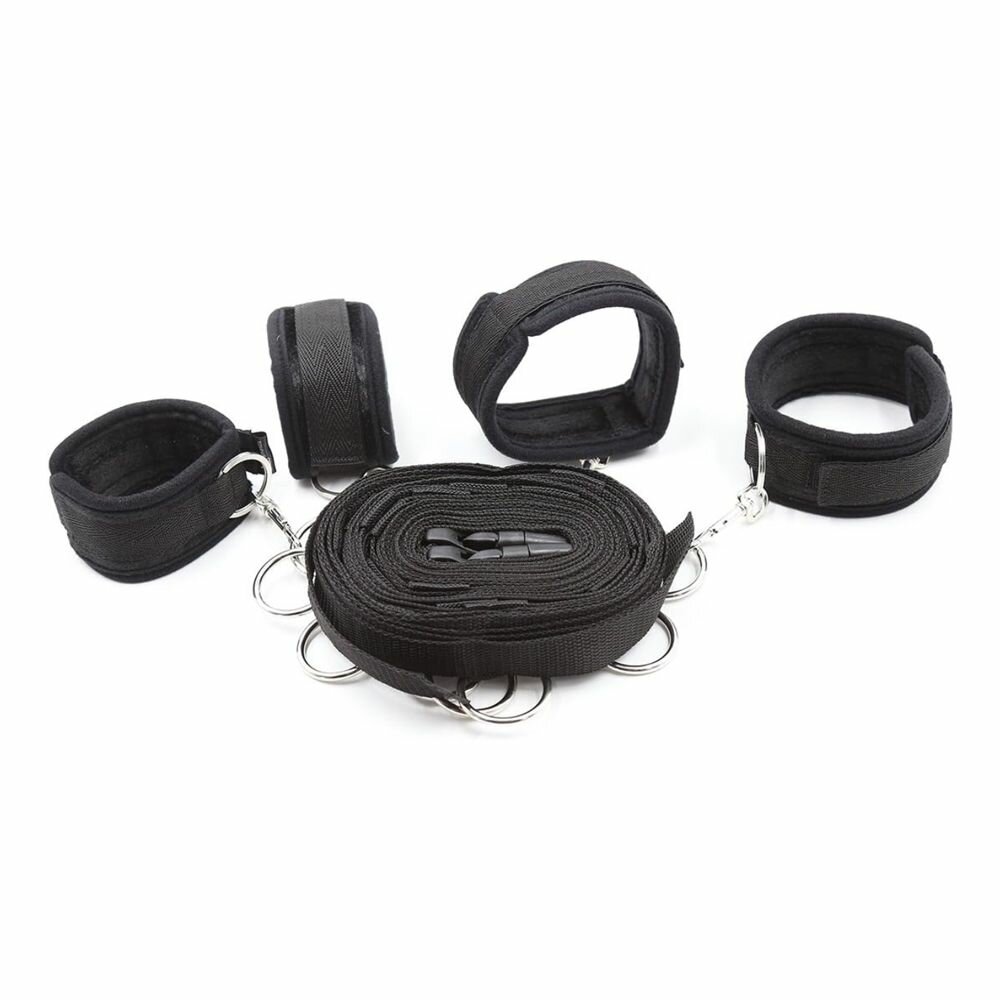 БДСМ набор для кровати, бандаж для фиксации рук и ног, манжеты для ног, наручники, оковы, бандаж БДСМ для связывания ног и рук