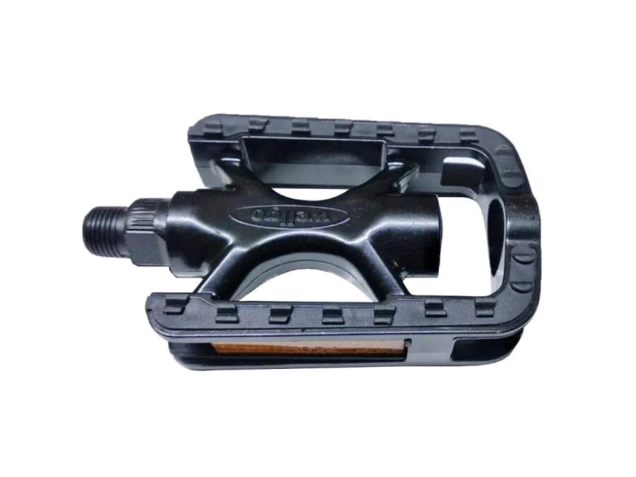 Педали LU-C33 WELLGO, ось 9/16" со светоотраж, алюм чёрные 360158