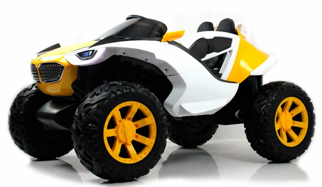 Детский электромобиль RiverToys BMW K888AM Желтый