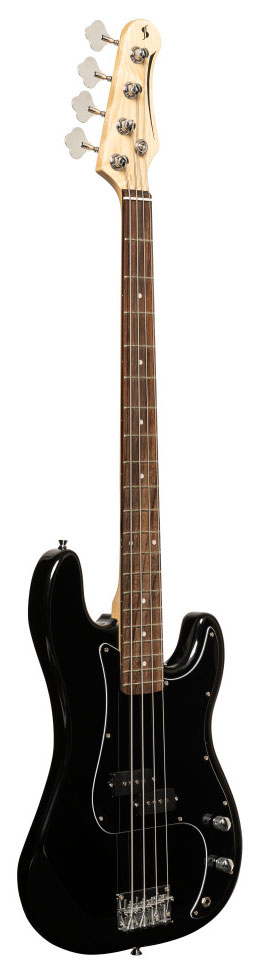 STAGG SBP-30 BLK - бас-гитара, 20 ладов, серия Пресижн, корпус: павловния, гриф: клён, на болтах, накладка: палисандр, звукосниматели: 1x PB, регулировки: 1х громкость, 1х тон, цвет: чёрный